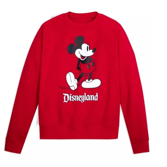 Disney | Sweaters | Disney Red Crewneck Sweater With Mickey Mouse ...